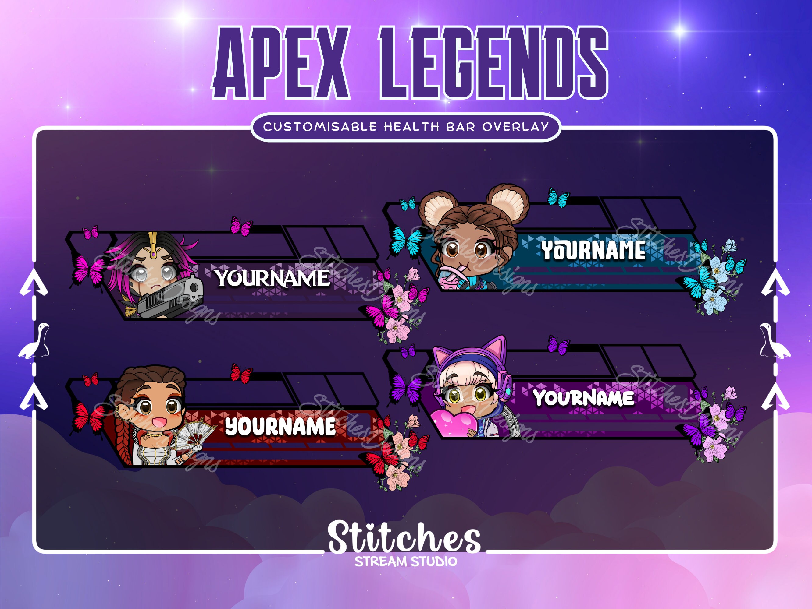 Apex Legends Static Customisable Health Bar Overlay, Apex Overlay, Apex ...