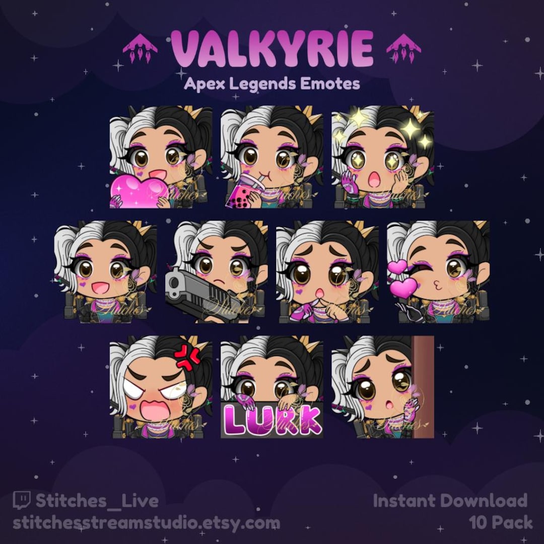 Apex Legends Valkyrie Giddy Glider Twitch Emote Pack | Streamer ...