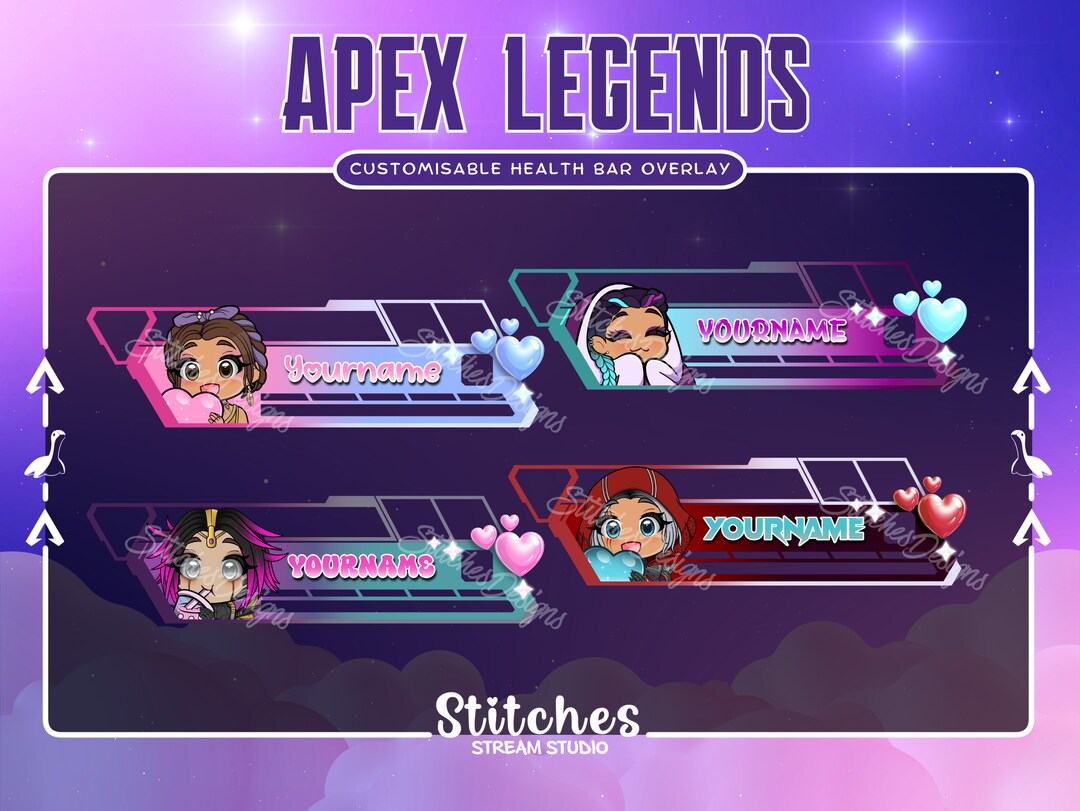 Apex Legends Static Customisable Health Bar Overlay, Apex Overlay, Apex ...