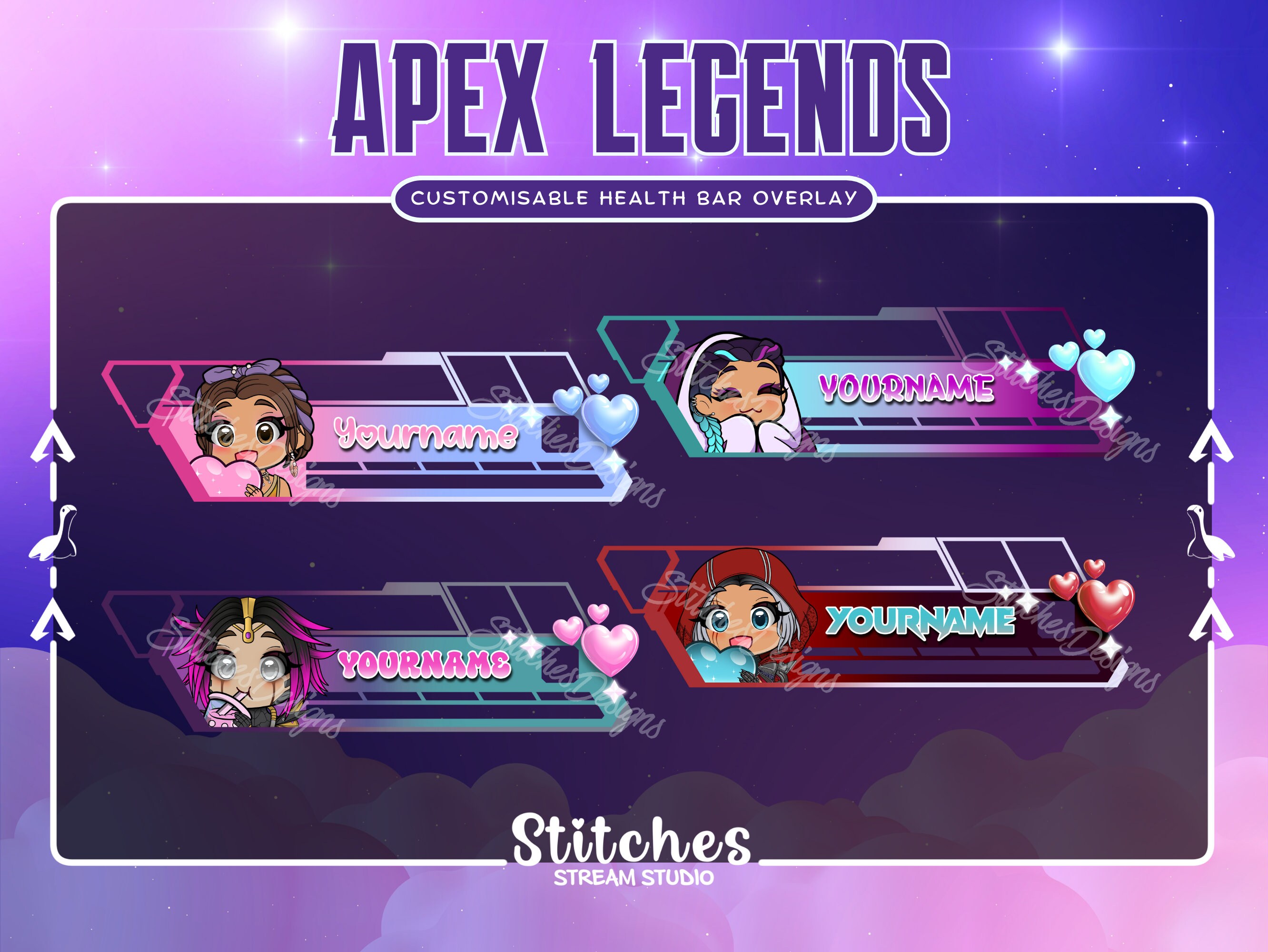 Apex Legends Static Customisable Health Bar Overlay, Apex Overlay, Apex ...