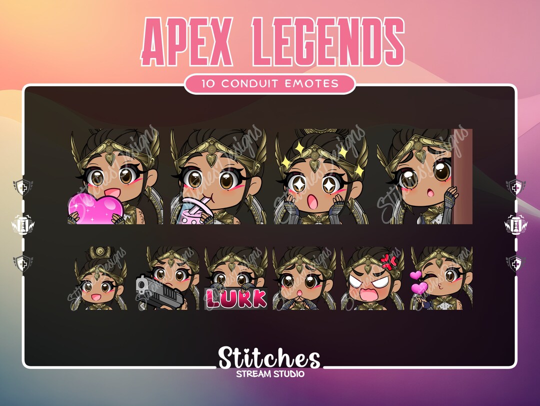 Apex Legends Conduit Gilded Radiance Chibi Pre-made Emote Pack, Conduit ...