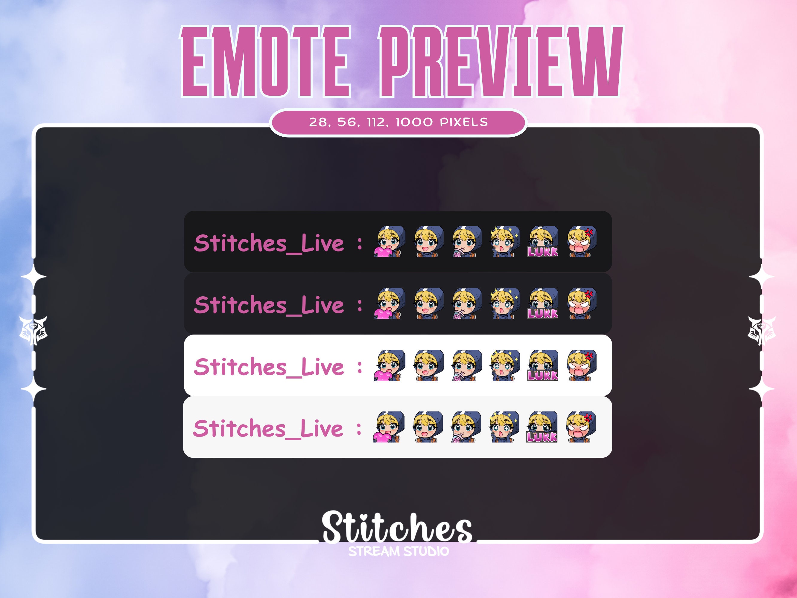 Apex Legends Wattson Chibi Pink Pre-made Emote Pack, Wattson Bundle ...