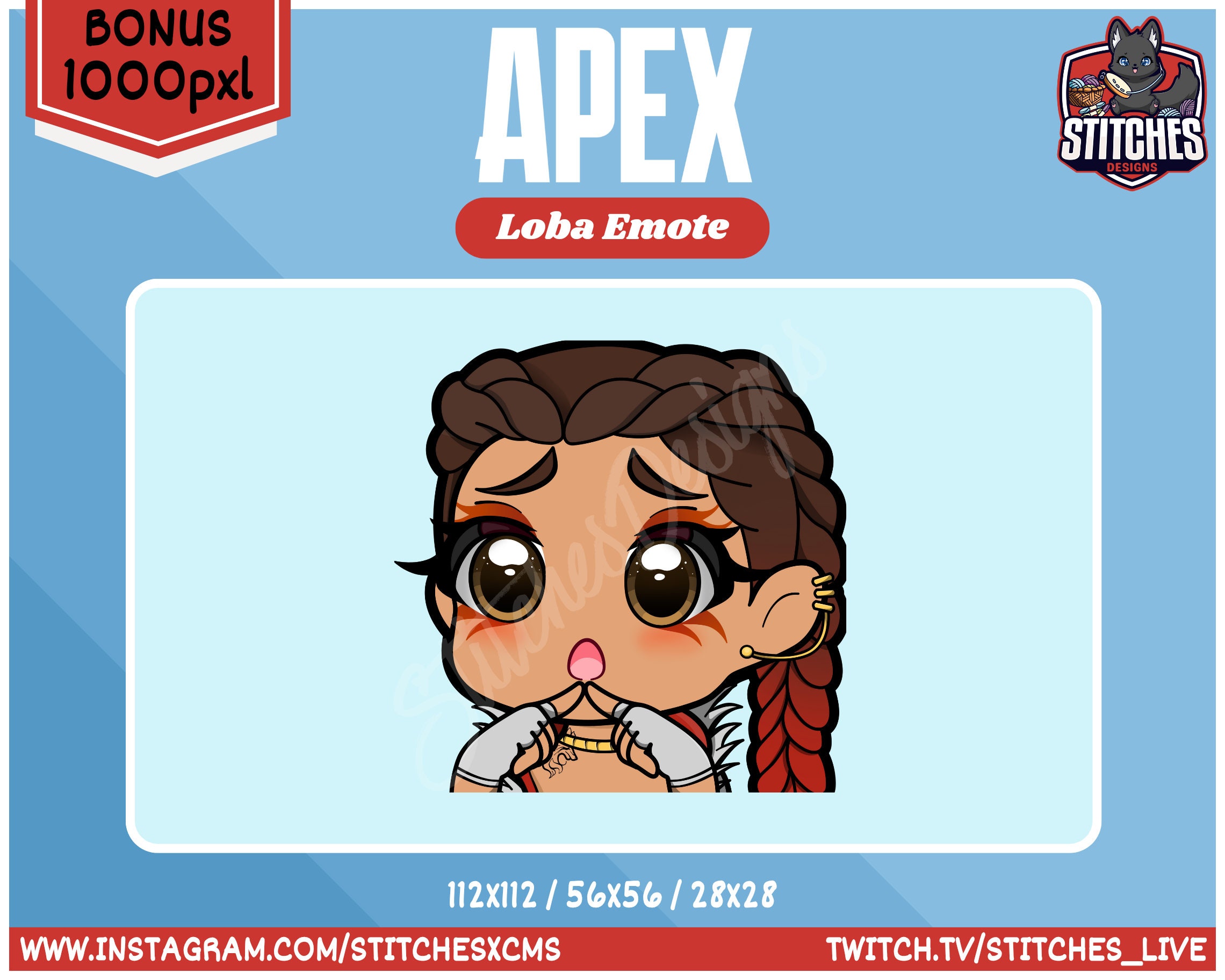 Apex Legends Loba Shy Pre-made Emote Loba Emotes Twitch - Etsy