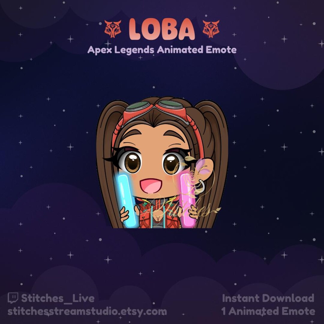 Apex Legends Loba Cherry Bomb Rave Animated Twitch Emote | Streamer ...