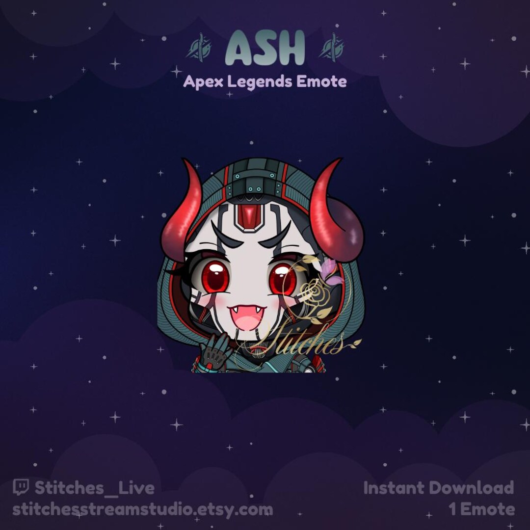 Apex Legends Ash Venom Blade Evil Twitch Emote | Streamer, Streaming ...