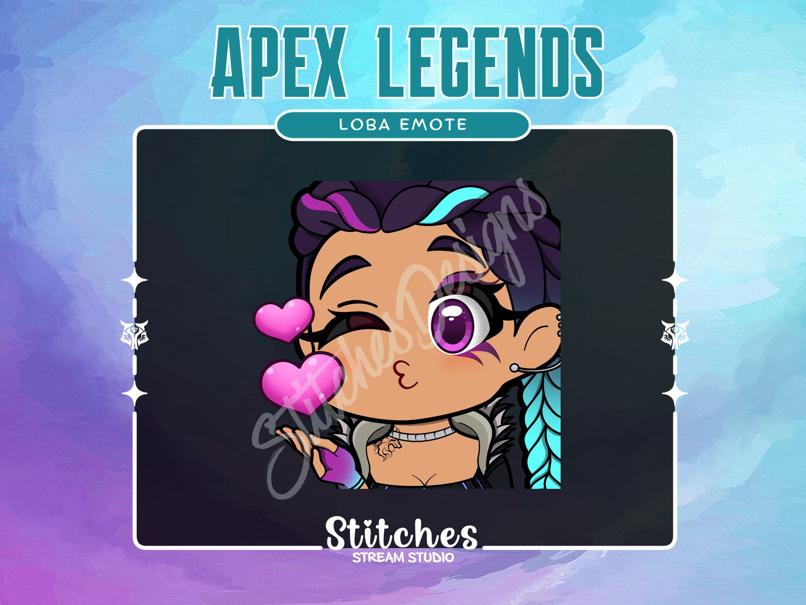 Loba Pink Kiss Emote, Apex Legends, Loba Torrent Skin, Pre-made Emote ...