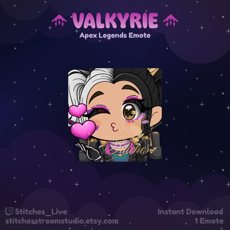 Apex Legends Valkyrie Giddy Glider Kiss Twitch Emote | Streamer ...