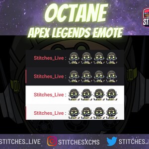 Octane Chibi Emote Apex Legends Twitch Chat Discord Server - Etsy