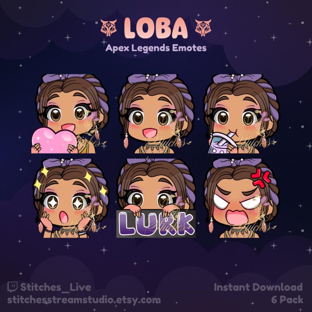 Apex Legends Loba Trouble in Paradise Twitch Emote Pack | Streamer ...