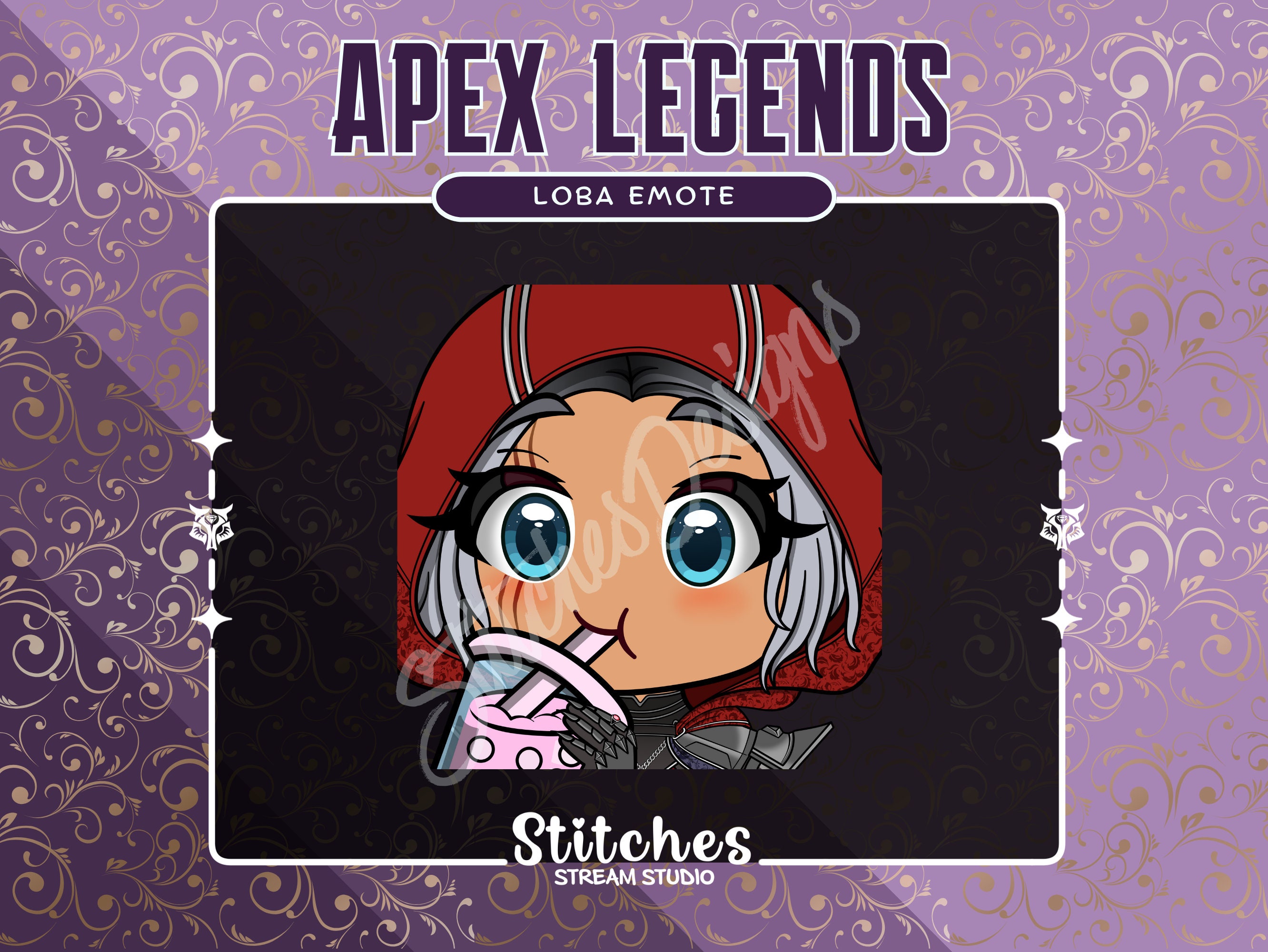 Apex Legends Loba Lycan Hunter Boba Premade Emote, Loba Chibi Emotes ...