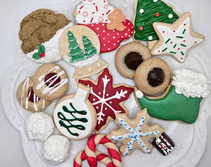 Crushed Peppermint Fake Sugar Cookies for Display Faux Cookie Food Prop ...