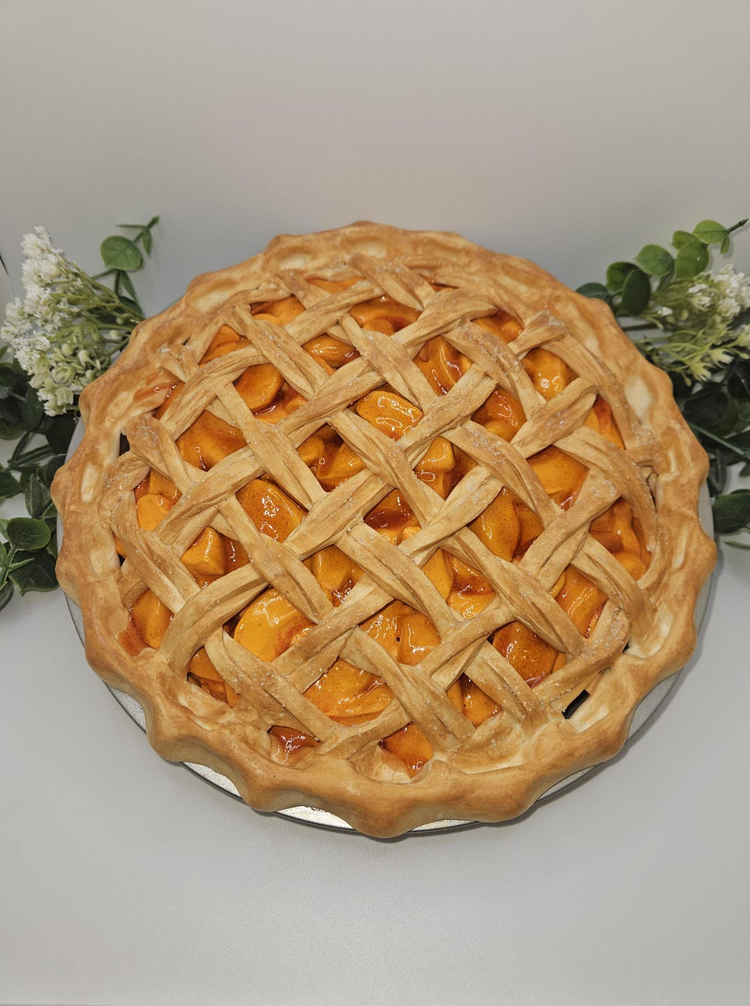 Fake Peach Pie, 9-inch, Sold Individually, Full Size, Realistic ...