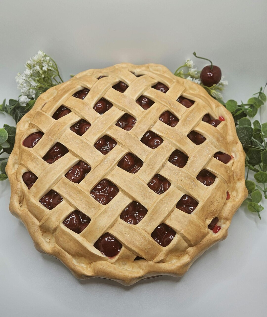 Fake Cherry Pie, 9-inch, Sold Individually, Full Size, Realistic, Pie ...