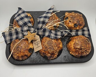 Fake Primitive Cherry Tarts, Faux Baked Goods, Prim Pantry, Hoosier ...