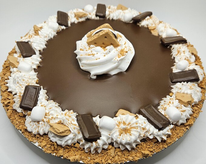 Fake S'mores Pie, 9-inch, Full Size, Realistic, Pie Prop, Kitchen ...