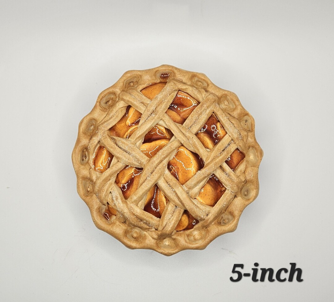 Fake Peach Pie, 5-inch, Realistic, Pie Prop, Kitchen Dessert Decor ...