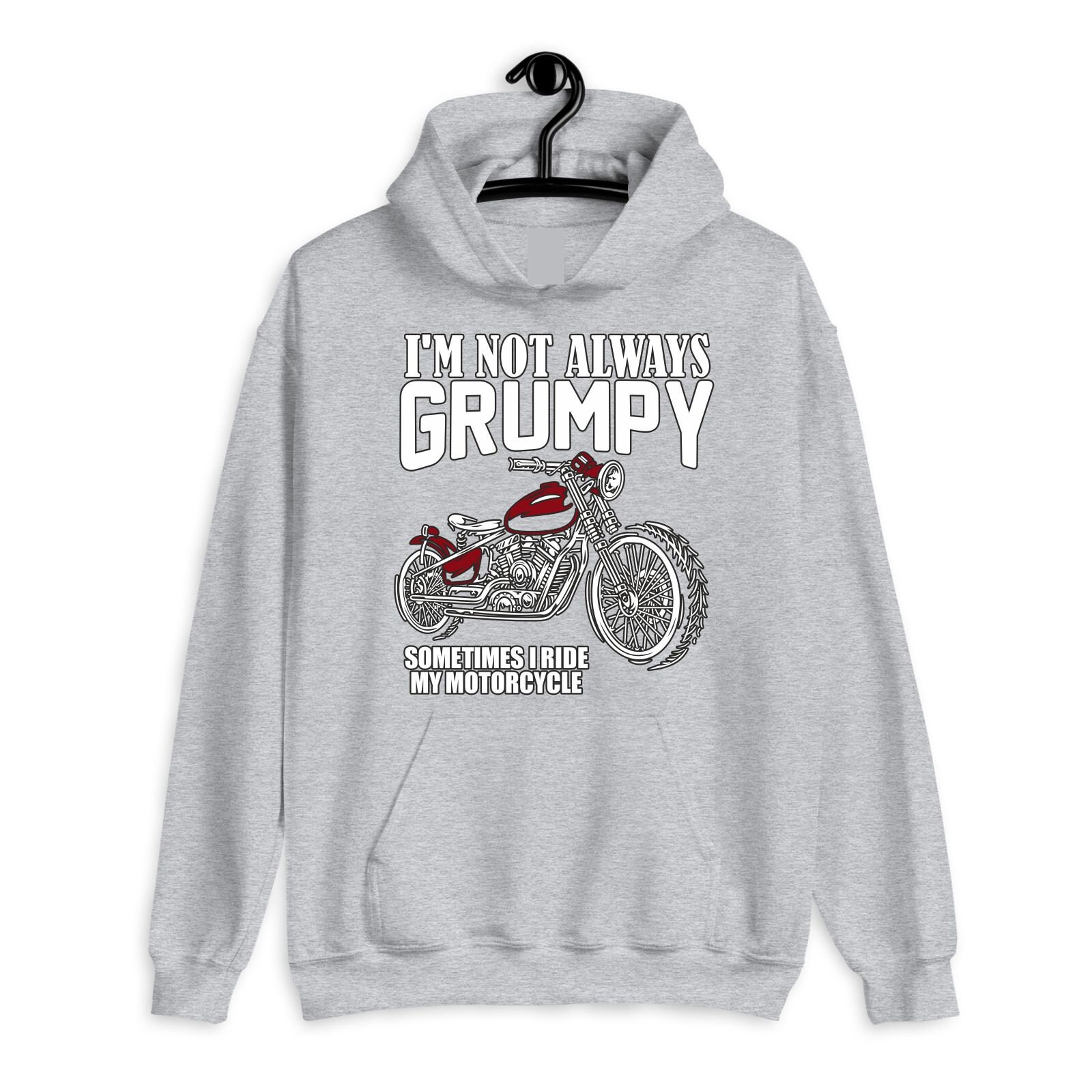 Grumpy Motorcycle Hoodie Motorbike Biker Hoodie sold by Linda | SKU ...