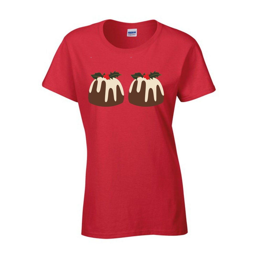 Christmas Pudding Boobs T Shirt Mummy's Pudding T Shirt - Etsy