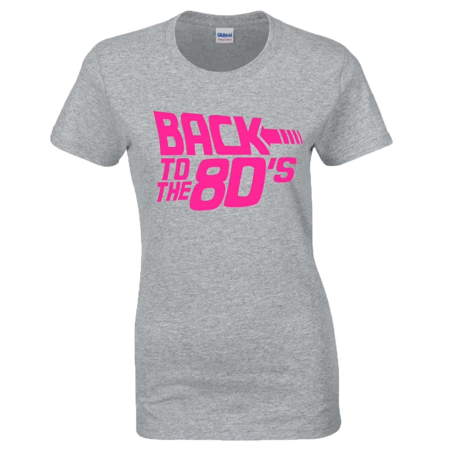 Back to the 80s T Shirt 80's Party Costume Neon Pink - Etsy