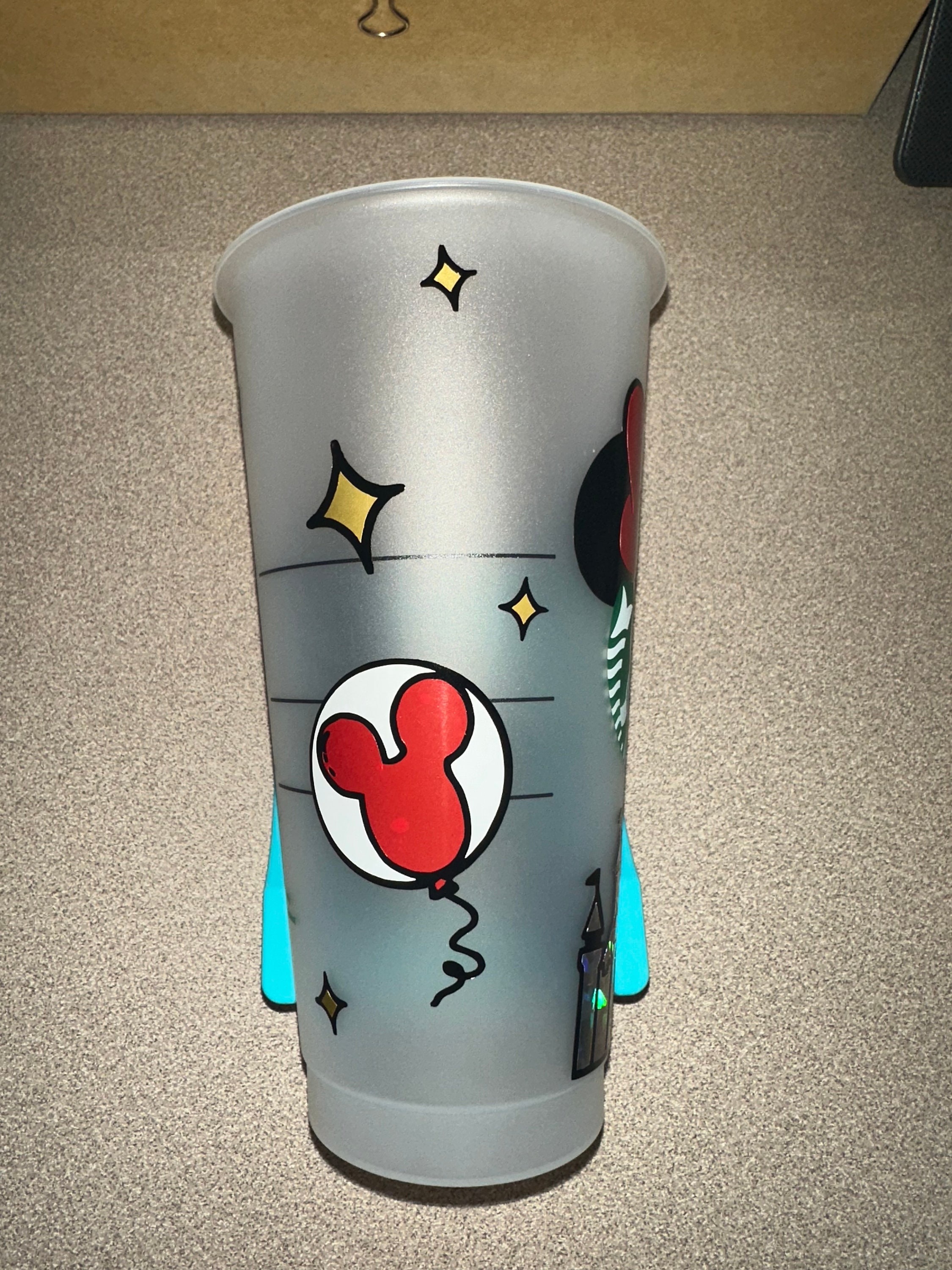 Disney Starbucks Cold Cup, Disney Castle and Balloon Cold Cup, Minnie ...