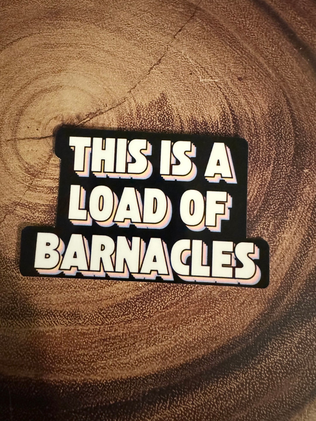 This is A Load of Barnacles Trendy Colorful Hand-drawn Vinyl Waterproof ...