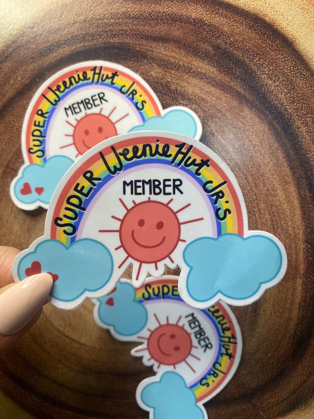 Spongebob Super Weenie Hut Jr. Member Title Glossy Rainbow Cloud and ...