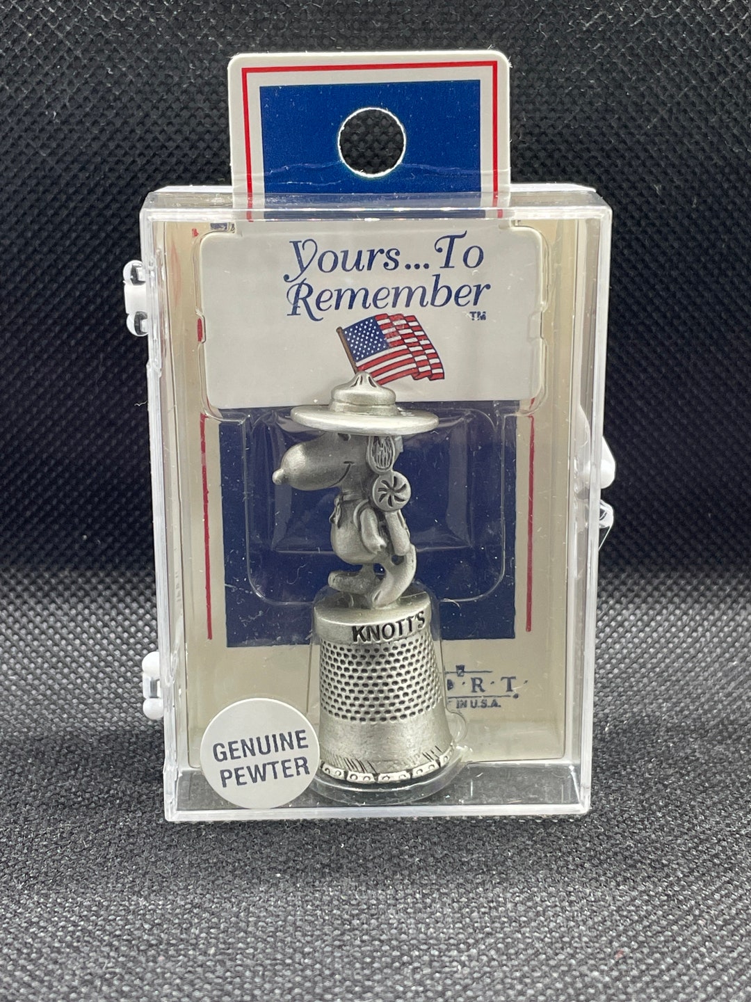 Vintage Knott's Berry Farm Peanuts Scout Snoopy Pewter Thimble MIB - Etsy