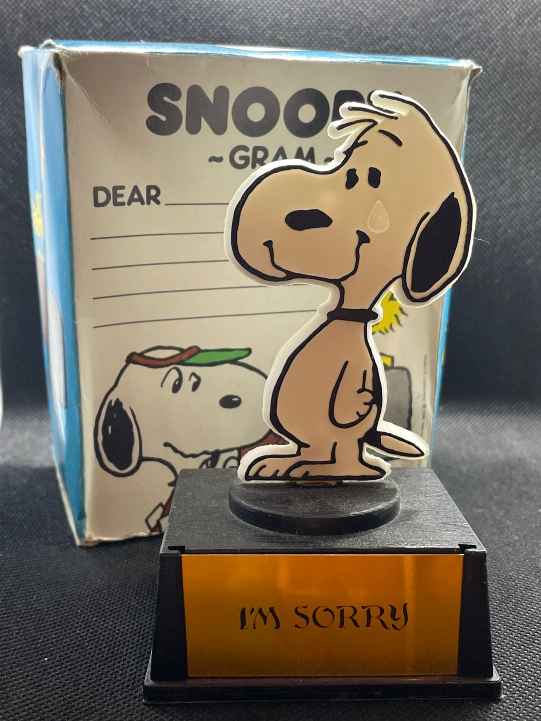 MIB Vintage Aviva Peanuts Snoopy Trophy "i'm Sorry" - Etsy