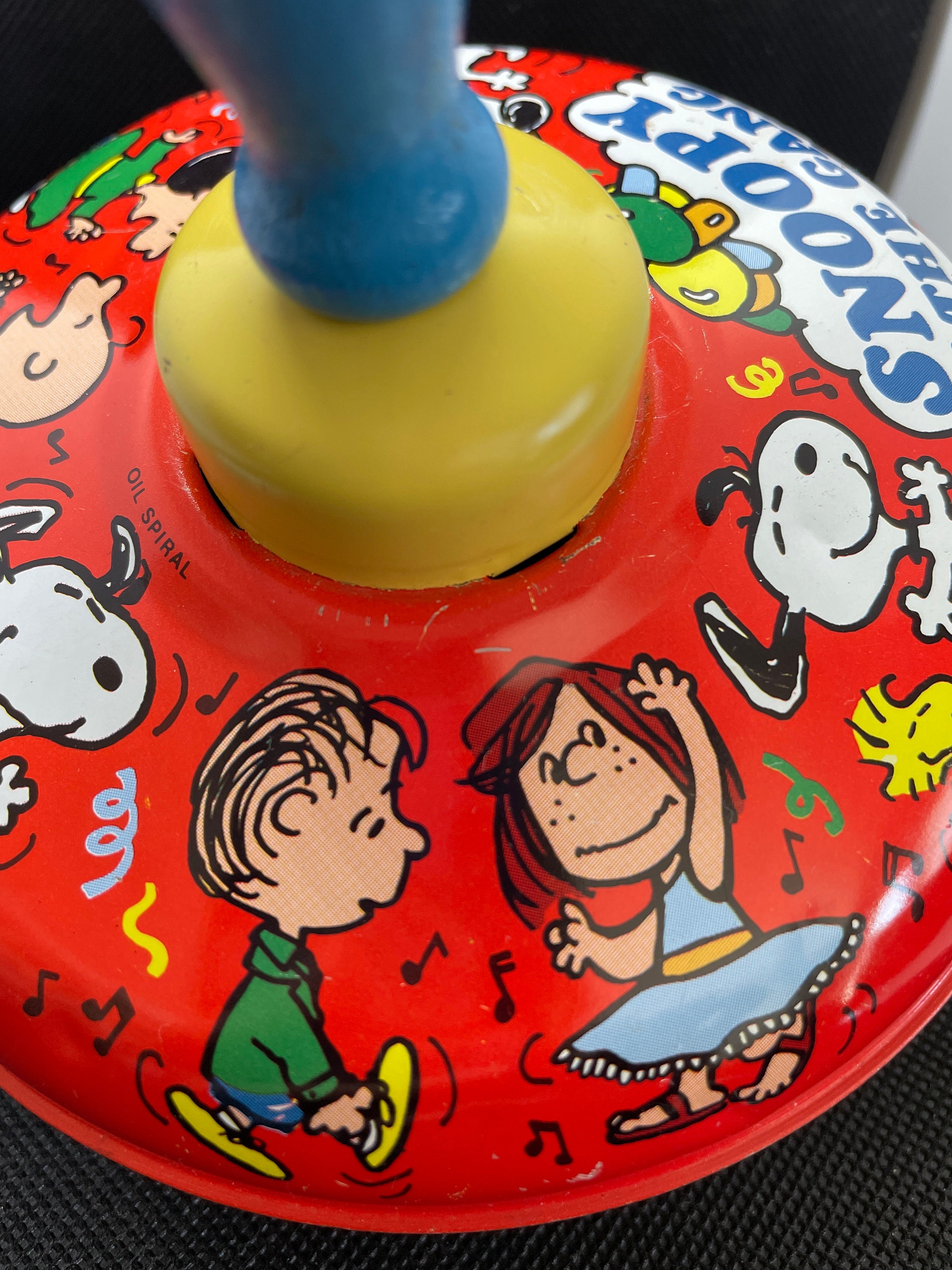 Vintage 60s Peanuts Snoopy and the Gang Tin Top Spinning Toy - Etsy