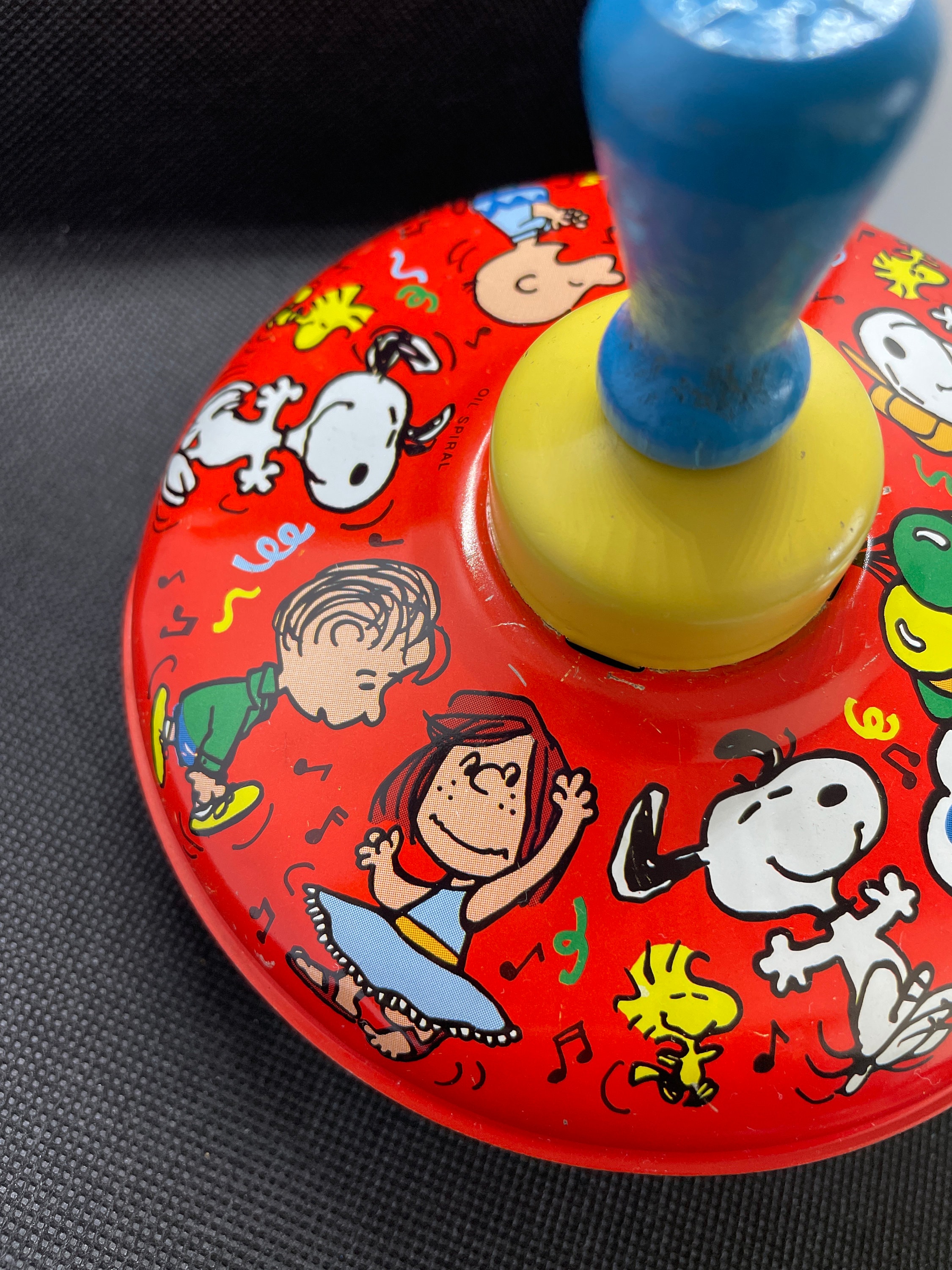 Vintage 60s Peanuts Snoopy and the Gang Tin Top Spinning Toy - Etsy