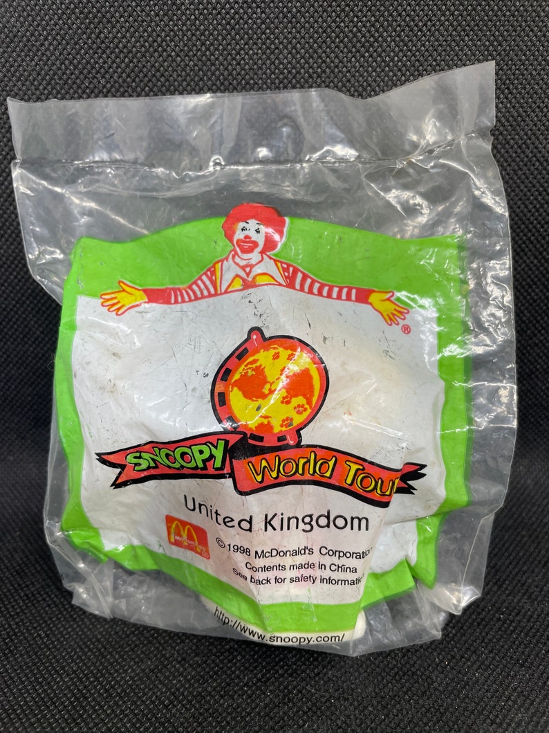 1998 Mcdonald's Peanuts Snoopy World Tour 1 Toy UNITED KINGDOM MIP - Etsy