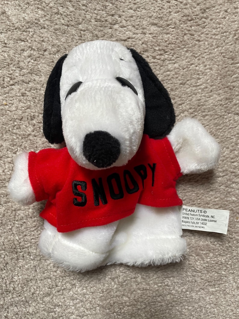 NEW Vintage Irwin Snoopy Plush Puppet - Etsy