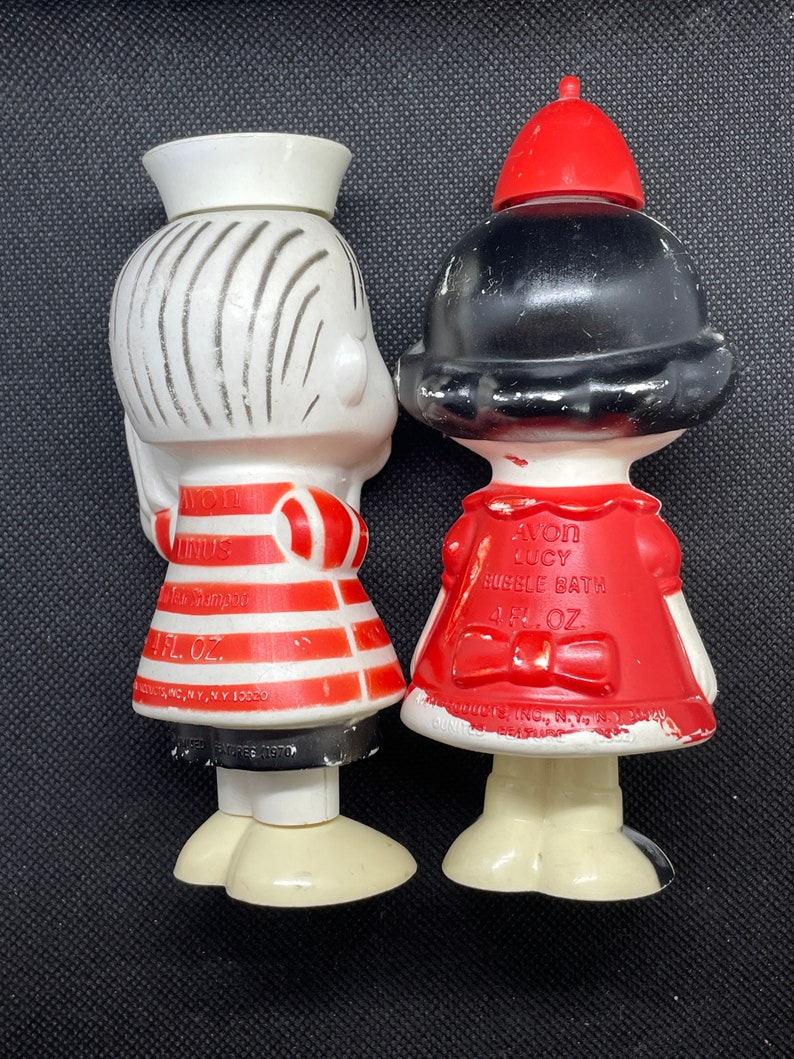 Vintage Avon Peanuts Linus and Lucy Van Pelt Shampoo Bubble Bath Bottle ...