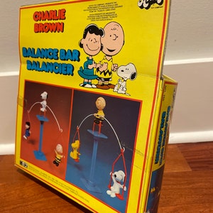 Vintage MIB 1970s Aviva Peanuts Charlie Brown Balancing Bar Balancier Toy SNOOPY - Etsy