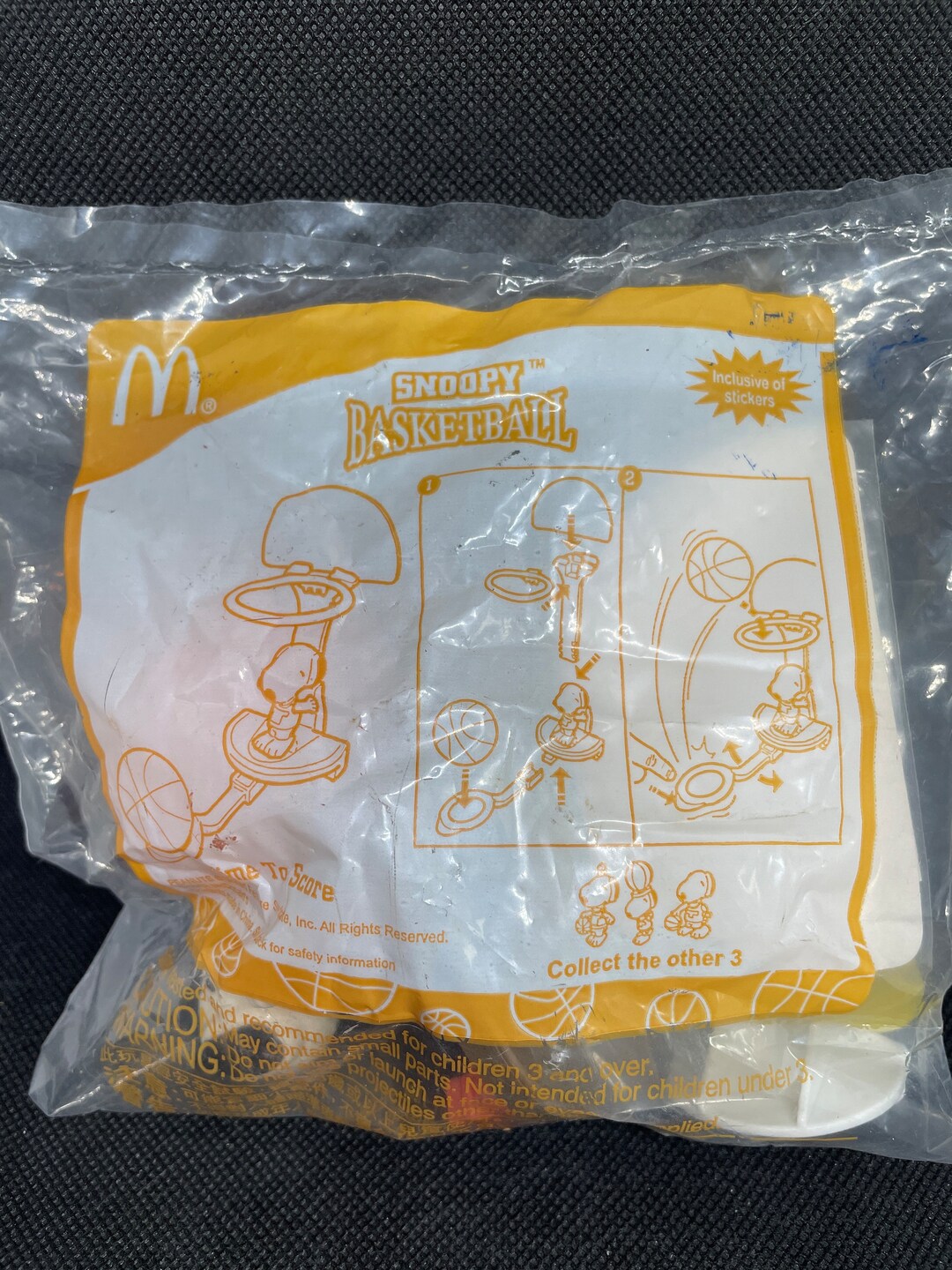 2007 Mcdonald's Snoopy Happy Meal Toy Basketball Time to Score MIP With ...