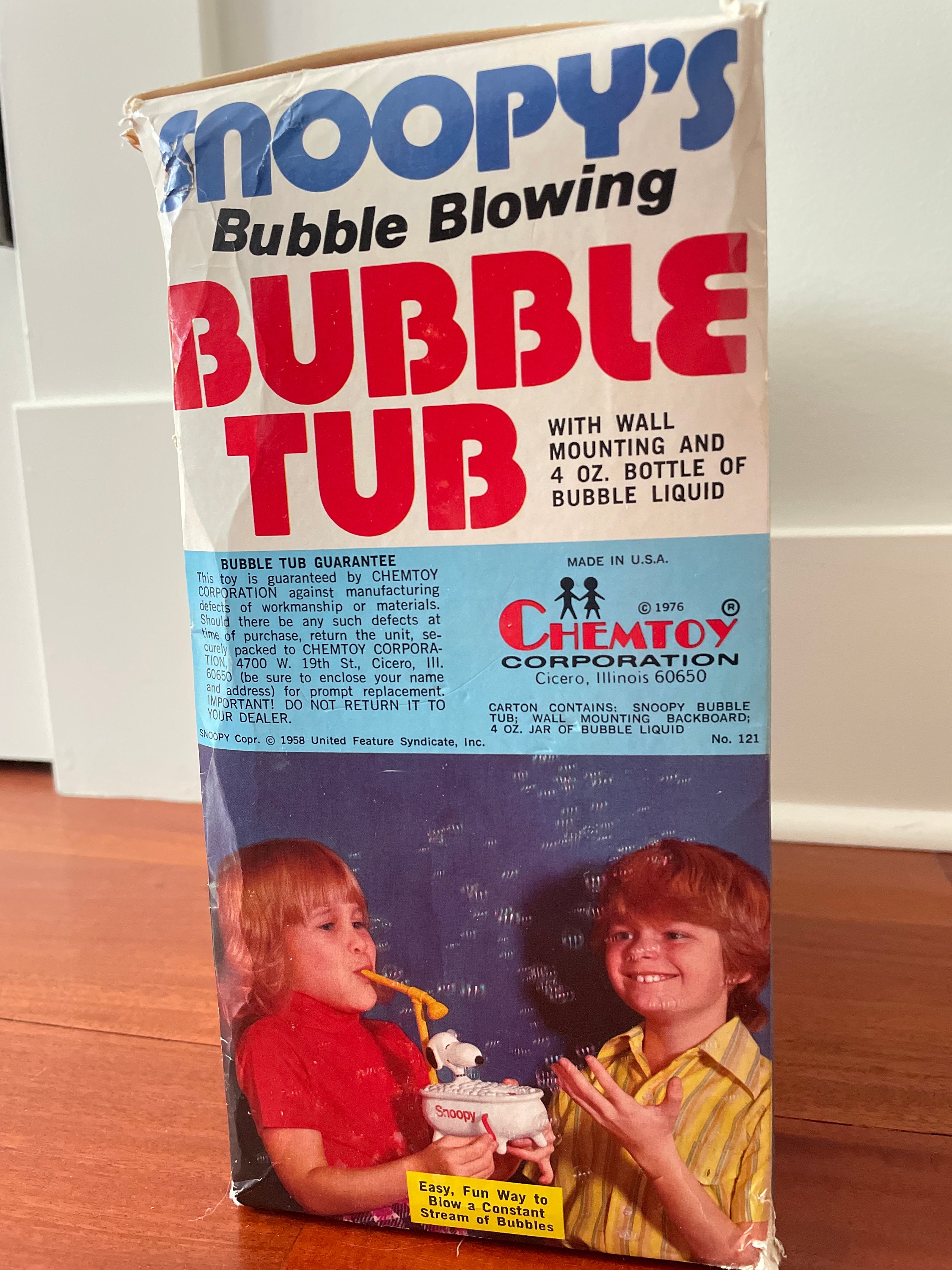 RARE Vintage MIB Peanuts Snoopy Bubble Blowing Tub Toy - Etsy