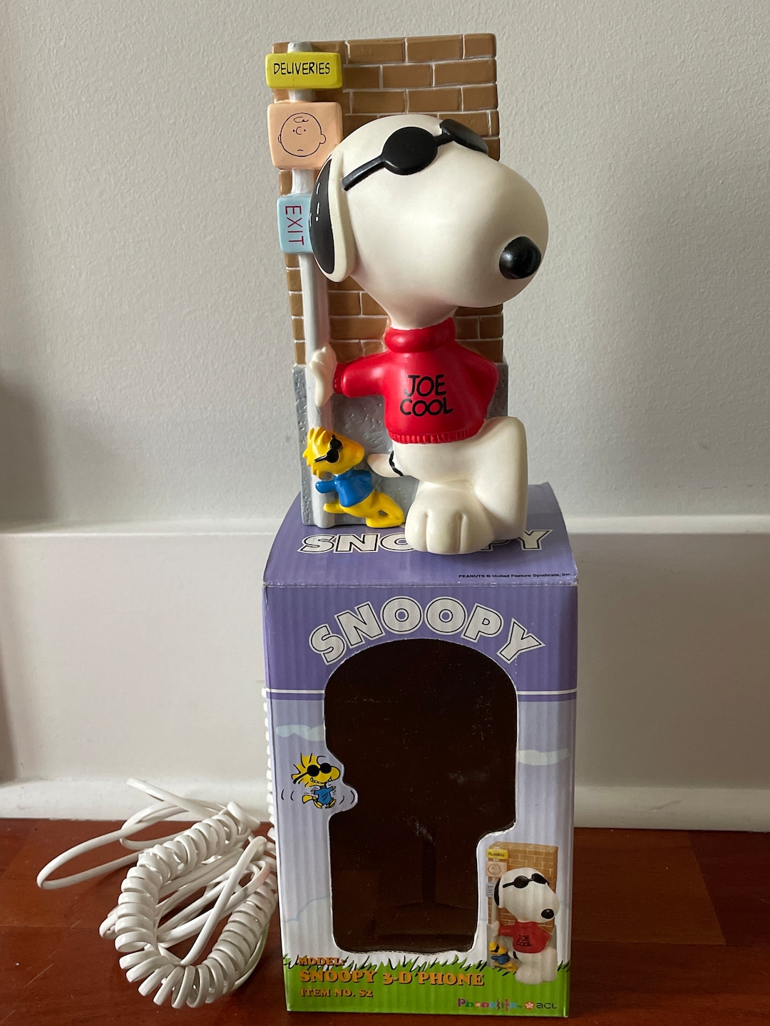 RARE Vintage 1990s ACL Peanuts Snoopy Joe Cool Woodstock 3D Phone MIB - Etsy