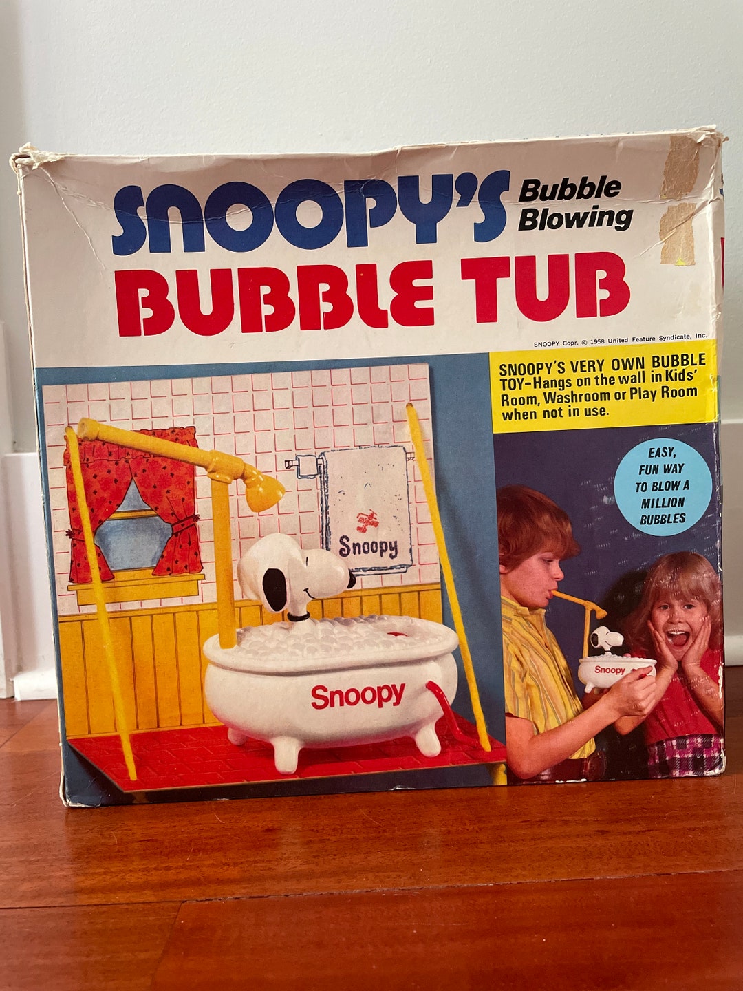 RARE Vintage MIB Peanuts Snoopy Bubble Blowing Tub Toy - Etsy