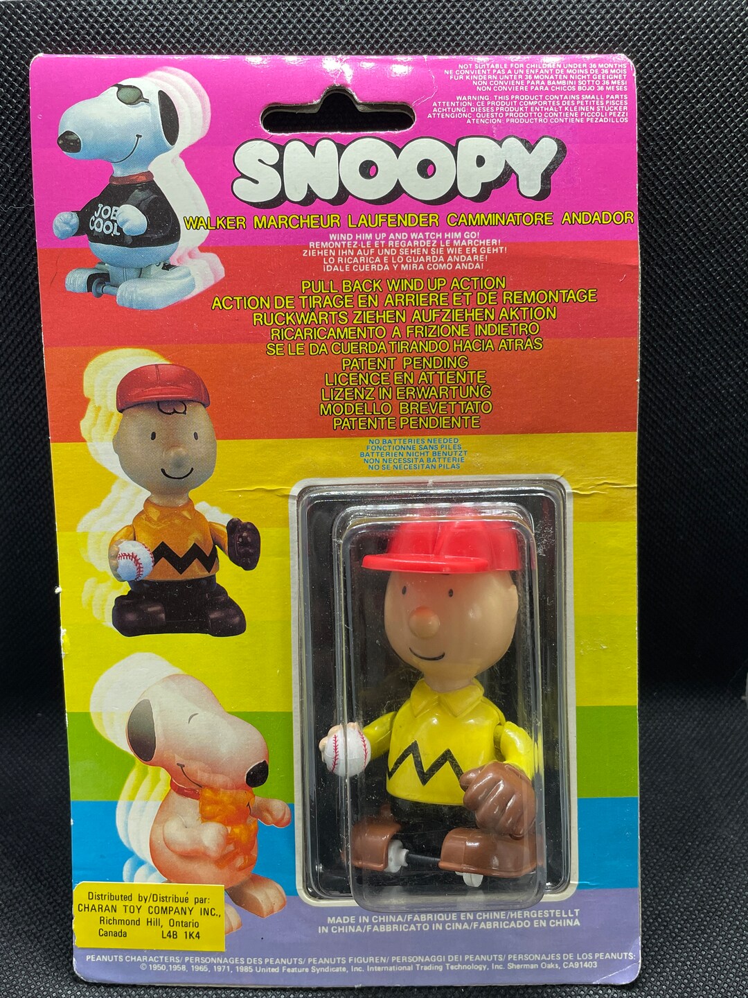 Vintage 1980s Peanuts Charlie Brown Pull Back Wind up Toy MIP - Etsy