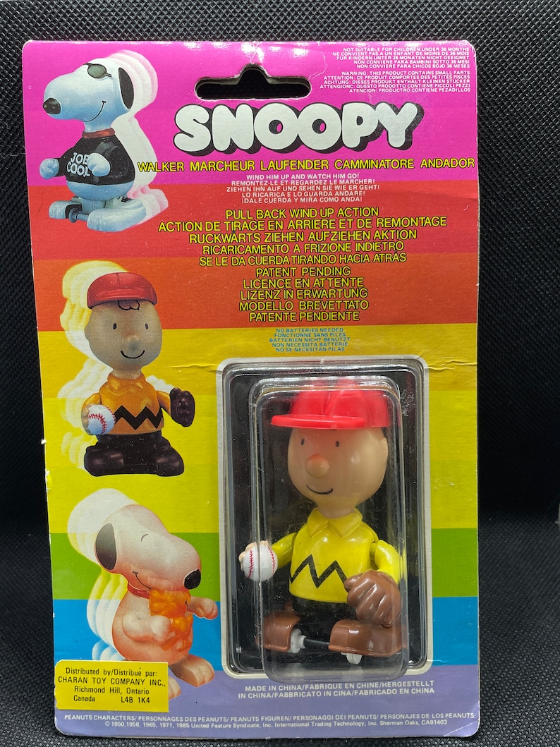 Vintage 1980s Peanuts Charlie Brown Pull Back Wind up Toy MIP - Etsy