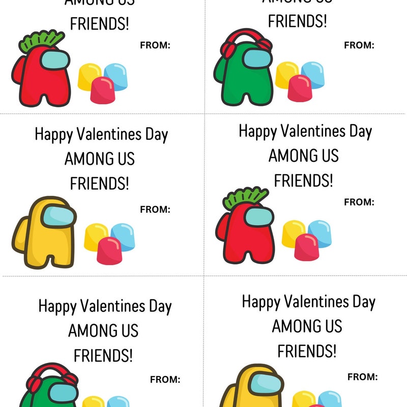 Among Us Valentine Card - Etsy