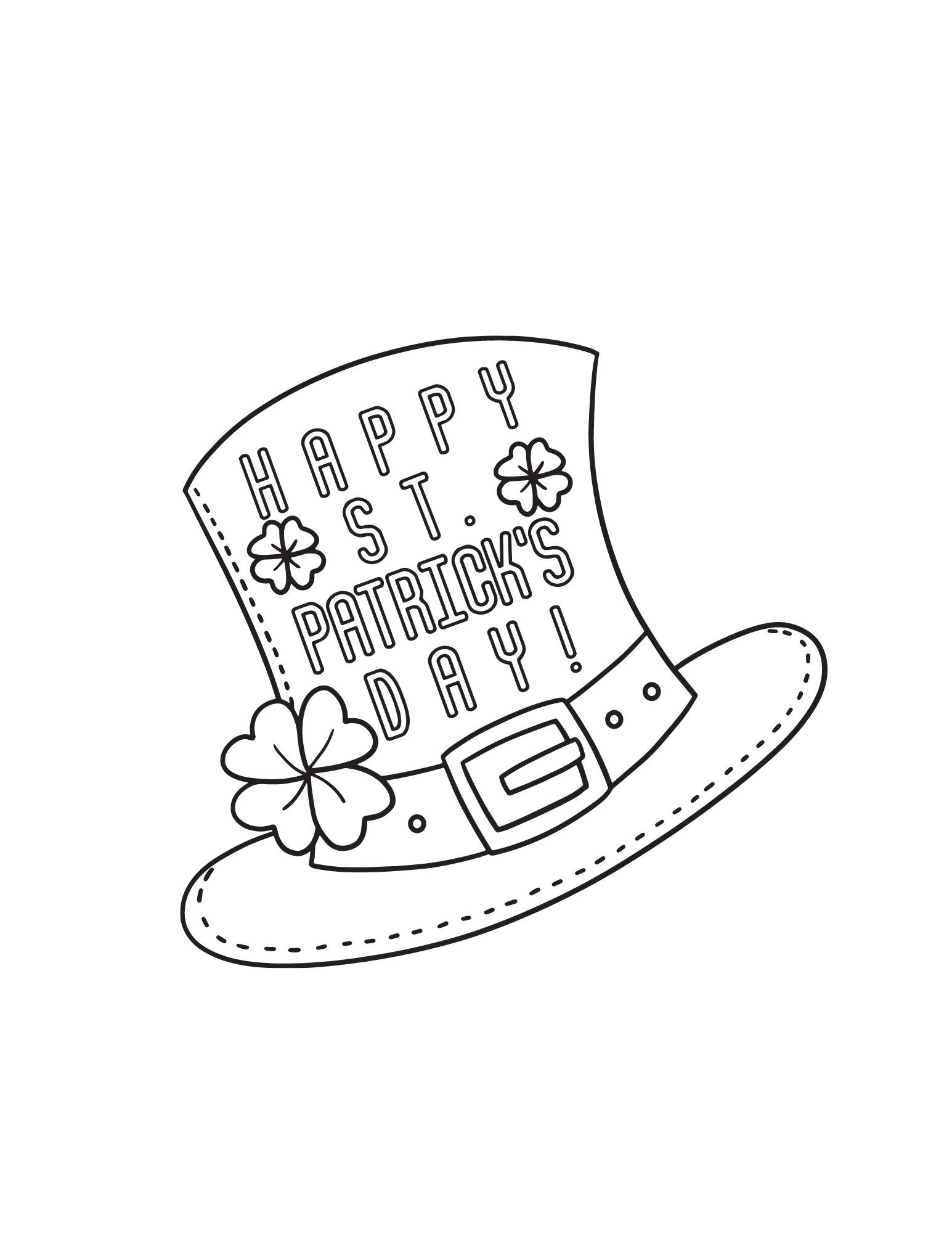 St Pattys Coloring Page - Etsy
