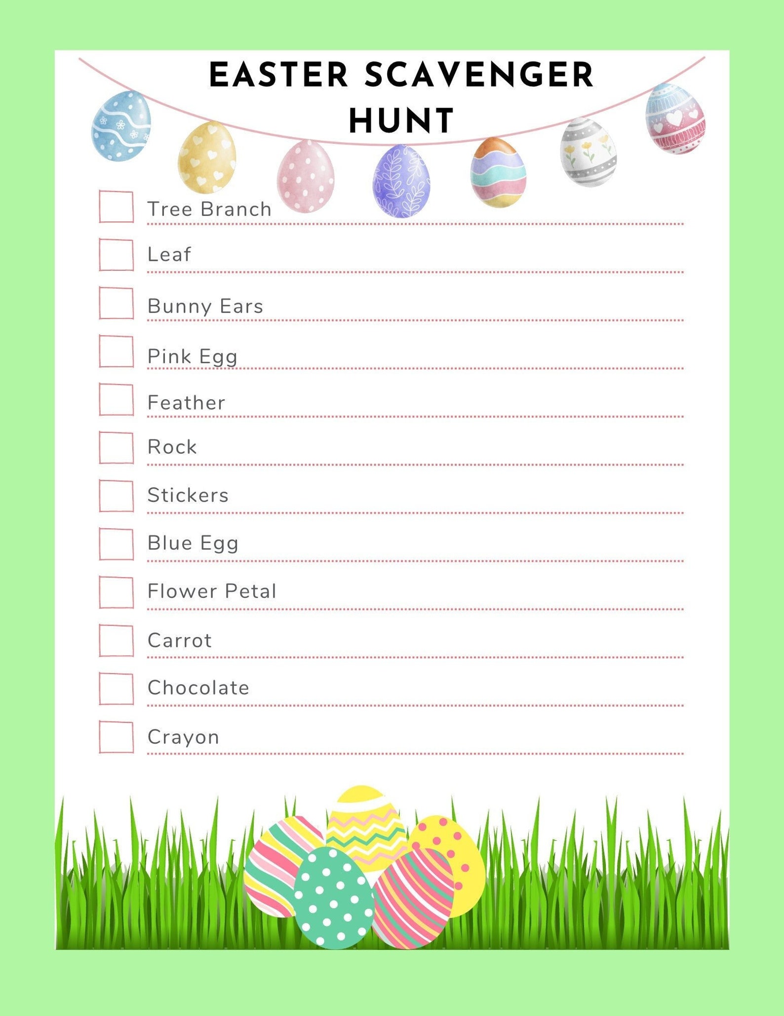 Easter Scavenger Hunt Printables - Etsy