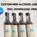 Custom Mini Liquor Labels | Editable Casamigos Party Favors | Print at ...