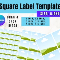 Square Labels for Homemade Products, Jar Square Labels, Product Square ...