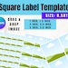Square Label | Label Template Bundle| Party Favors Template | Canva ...