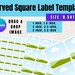 Curved Square Label | Label Template Bundle| Party Favors Template ...
