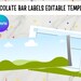 Chocolate Bar 1.55oz Label Template | Canva Editable Custom Party ...