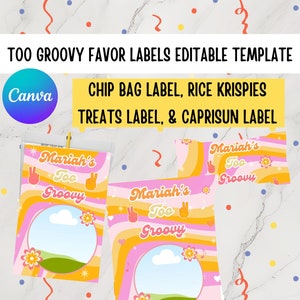 Too Groovy Party Favor Bundle | Chip Bag | Rice Krispies Treat ...