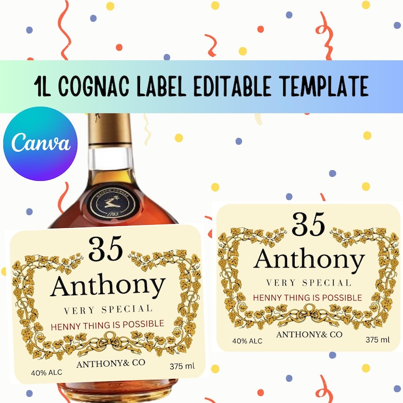 Custom Hennessy Label - Etsy